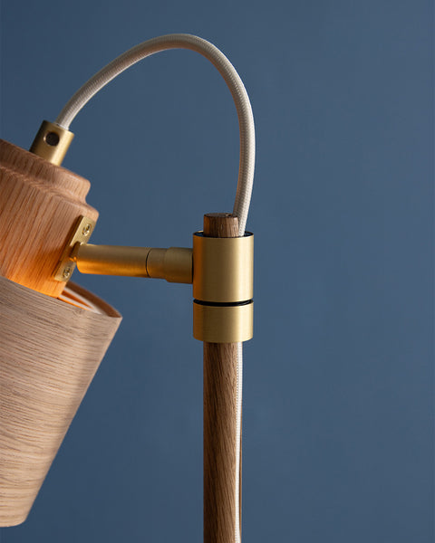 Spire Table Light | Wooden Desk Lamp with Shade | Tom Raffield