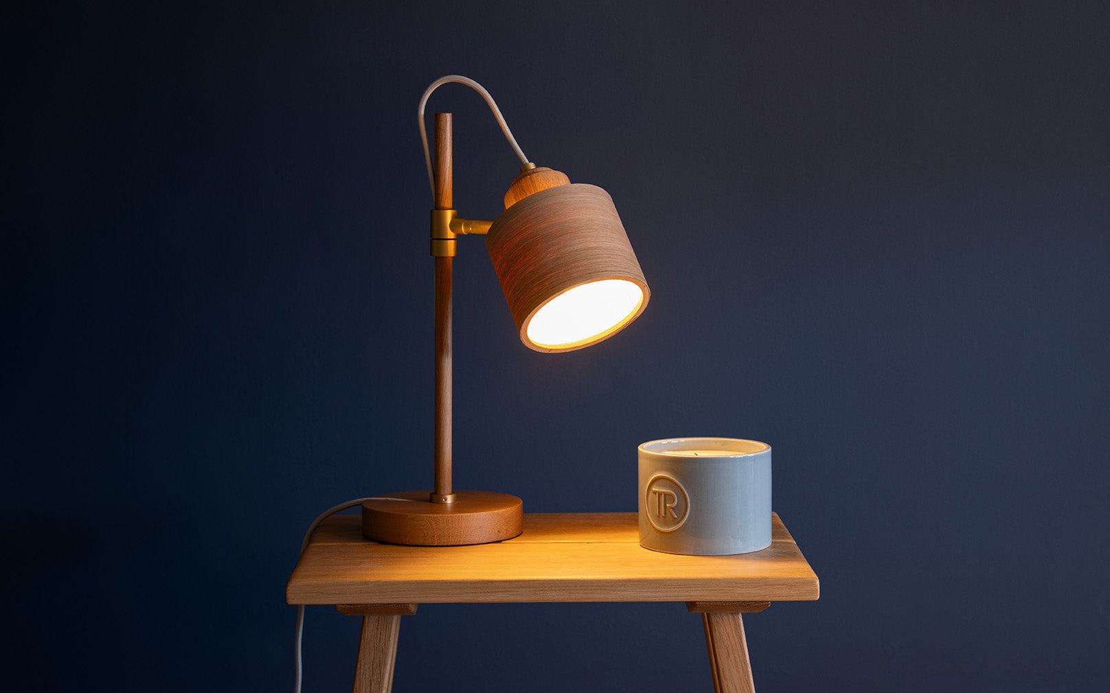 Spire Table Light | Wooden Desk Lamp with Shade | Tom Raffield