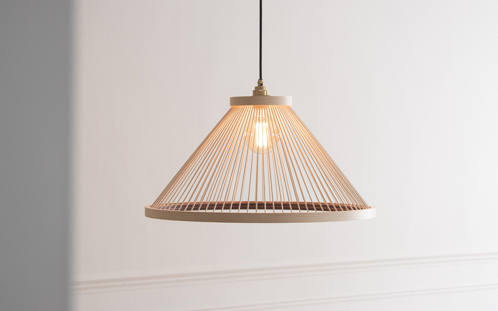 Sakura Pendant | Wooden Cone Ceiling Light | Tom Raffield