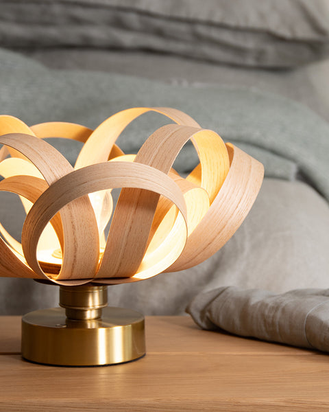 Skipper Portable Table Light | Battery Operated Wireless Wooden Lamp ...